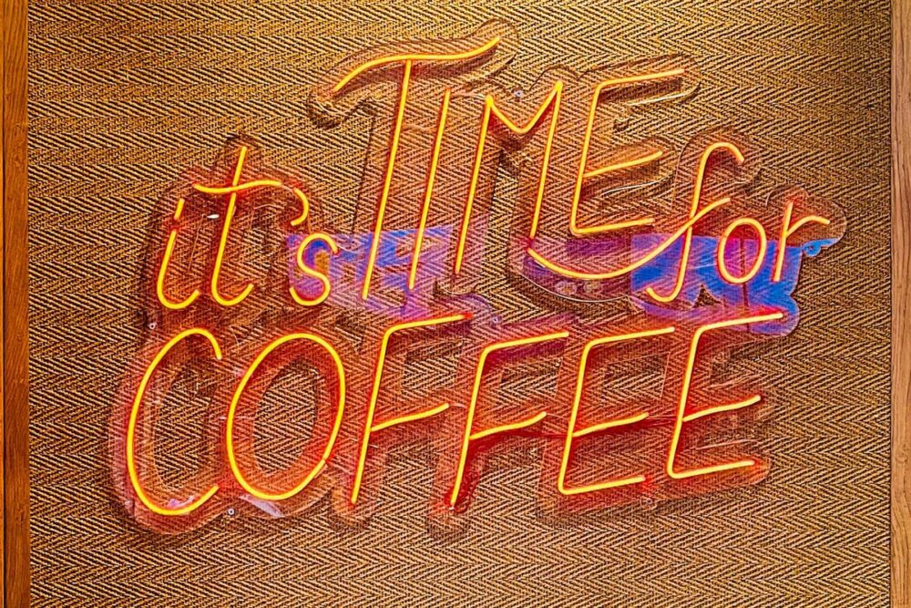 Its time for Coffee - "Its time for coffee" Neon Sign