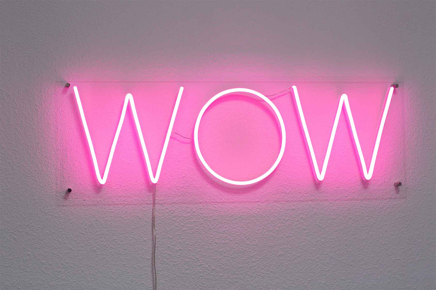 Wow - "Wow" Neon Sign